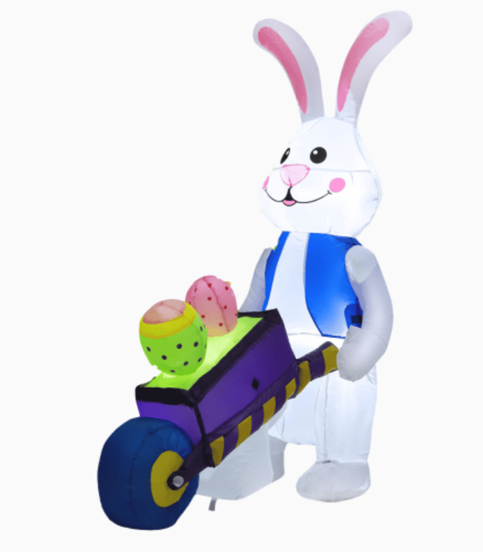 Inflatable Easter Bunny In The Middle Of Inflatable Eggs – Inflatable Plus